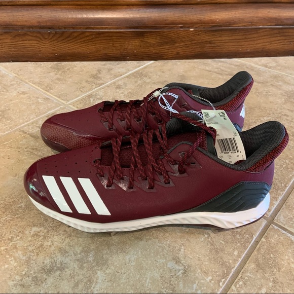 adidas | Shoes | Adidas Mens Icon 6 Bounce Cleats In Maroon Metal ...